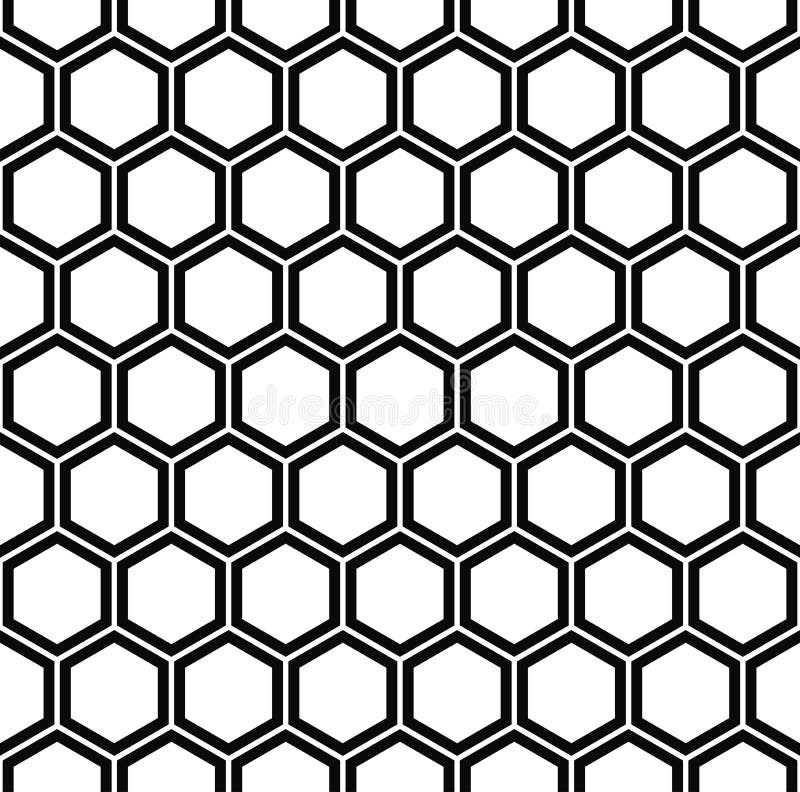 Repeating Black and White Hexagon Pattern Stock Vector - Illustration ... Repeating Black and White Hexagon Pattern Stock Vector - Illustration ...