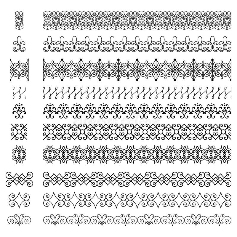 Repeating Scroll Borders Stock Illustrations – 91 Repeating Scroll ...