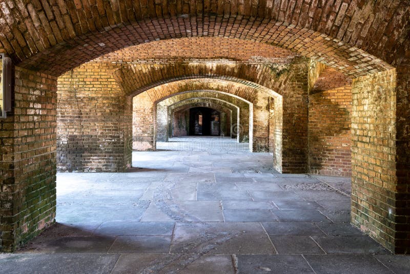 Repeating Brick Work Arches in Fort Stock Photo - Image of civil ...