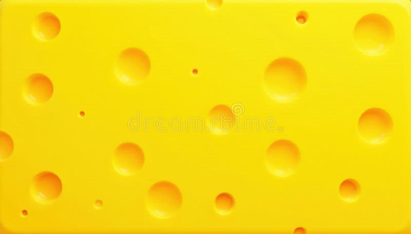 Repeating Cartoon Cheese Texture Yellow Vector Background with Holes ...