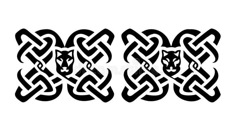 Repeating Celtic Knot Pattern, Seamless Interwoven Design, Vector ...