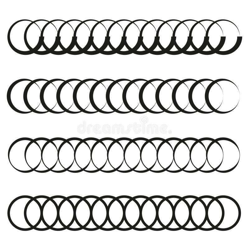 Repeating Circle Patterns. Black and White Vector Design. Geometric ...