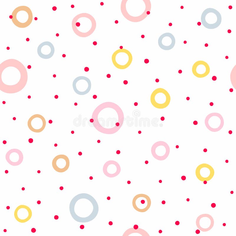 Repeating Circles and Round Spots. Cute Seamless Pattern for Kids Stock ...