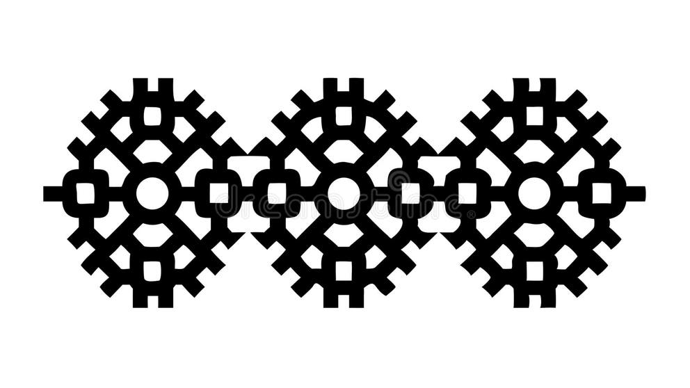Repeating Cogwheels Gears Mechanical Industry Process Icon, Engineering ...