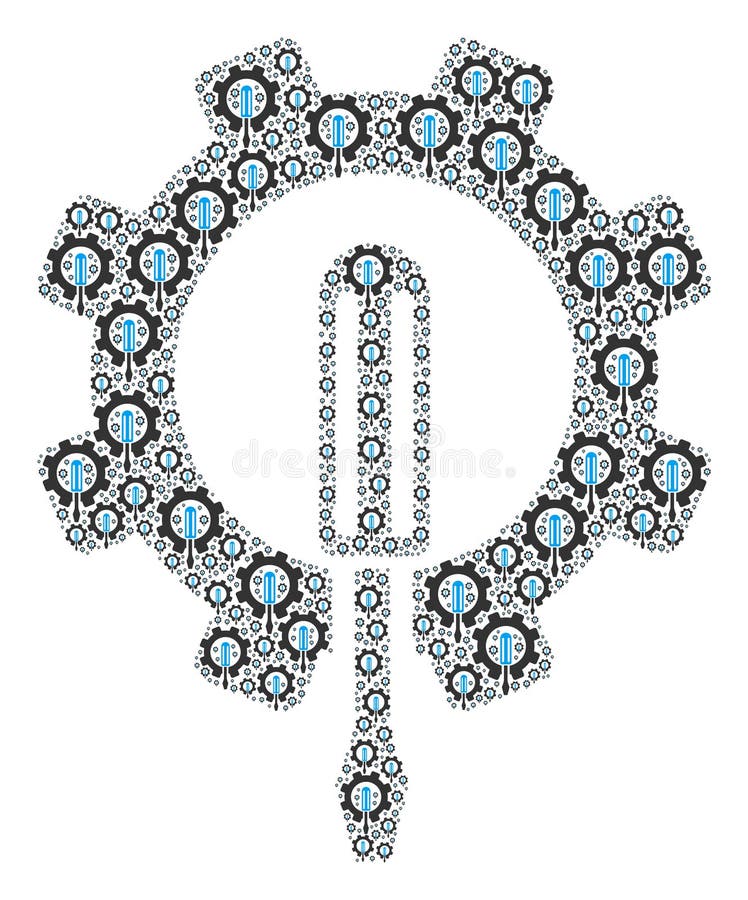 Engineering Recursive Composition of Itself Icons Stock Vector ...