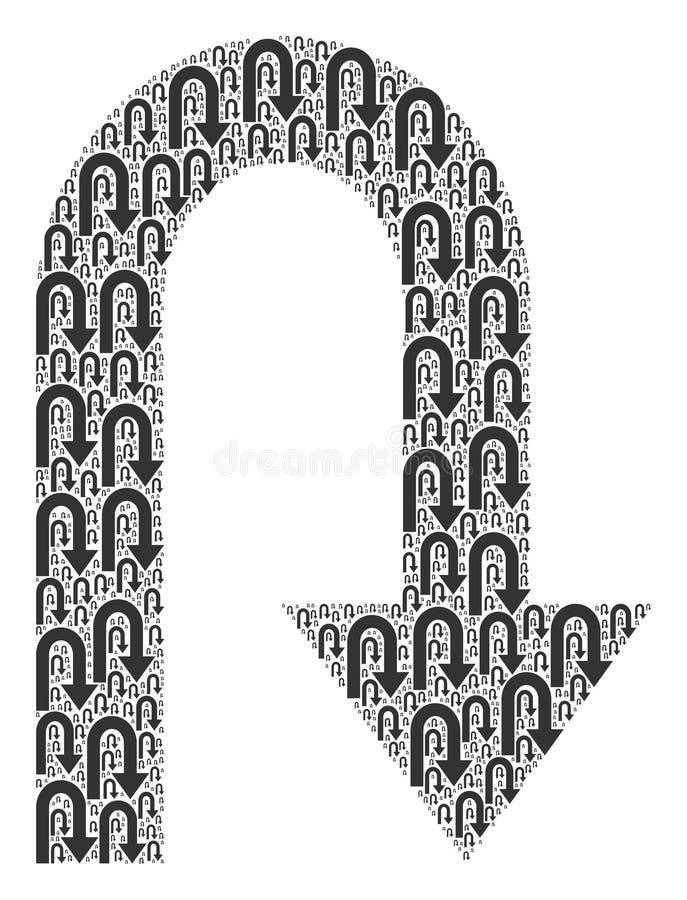 Turn Back Recursion Mosaic of Itself Icons Stock Vector - Illustration ...