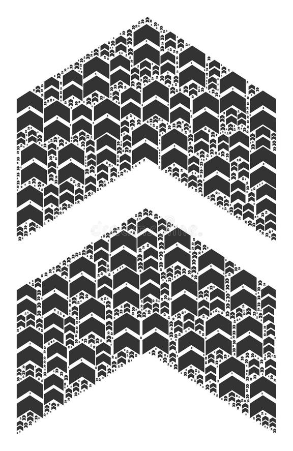 Shift Up Recursive Composition of Itself Icons Stock Vector ...