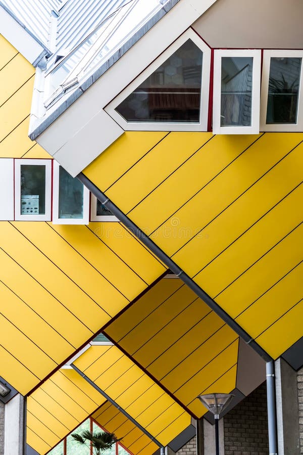 Tilted Cube House Resting upon a Hexagon-shaped Pylon Editorial Photo ...