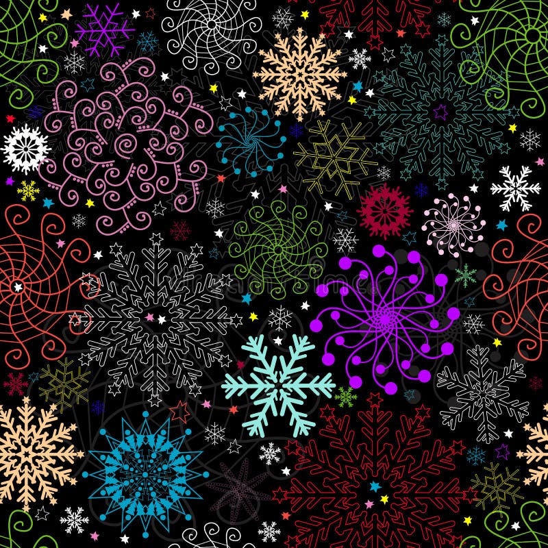 Repeating Dark Christmas Pattern Stock Vector - Illustration of ...