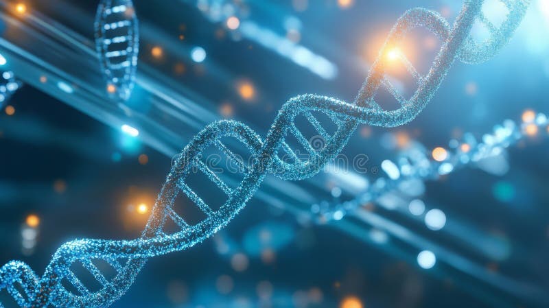 Repeating Dna Double Helix Pattern, a Representation of Genetics and ...