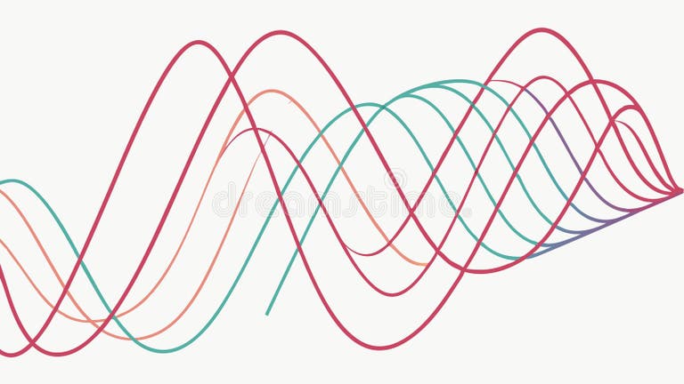Repeating Dynamic Wave Pattern: Rhythm, Energy Fluid Movement, Vector ...