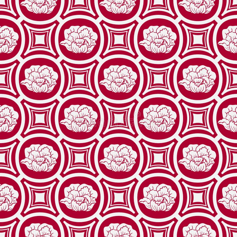 Repeating Floral Pattern in Eastern Style of Painting. Light Seamless ...
