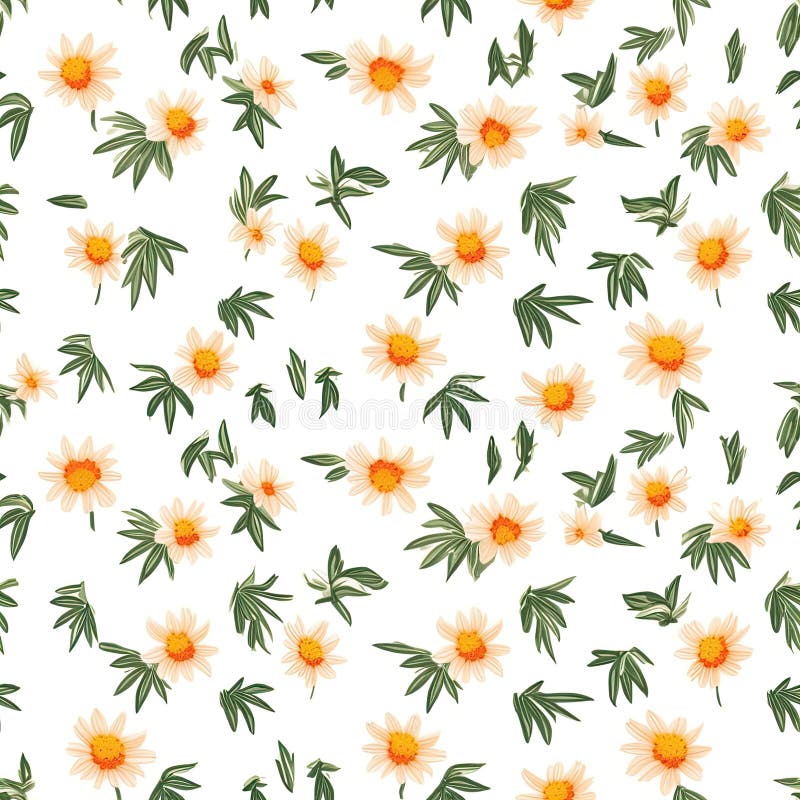 Repeating Floral Vector Pattern. Can Be Used for Printed Materials ...