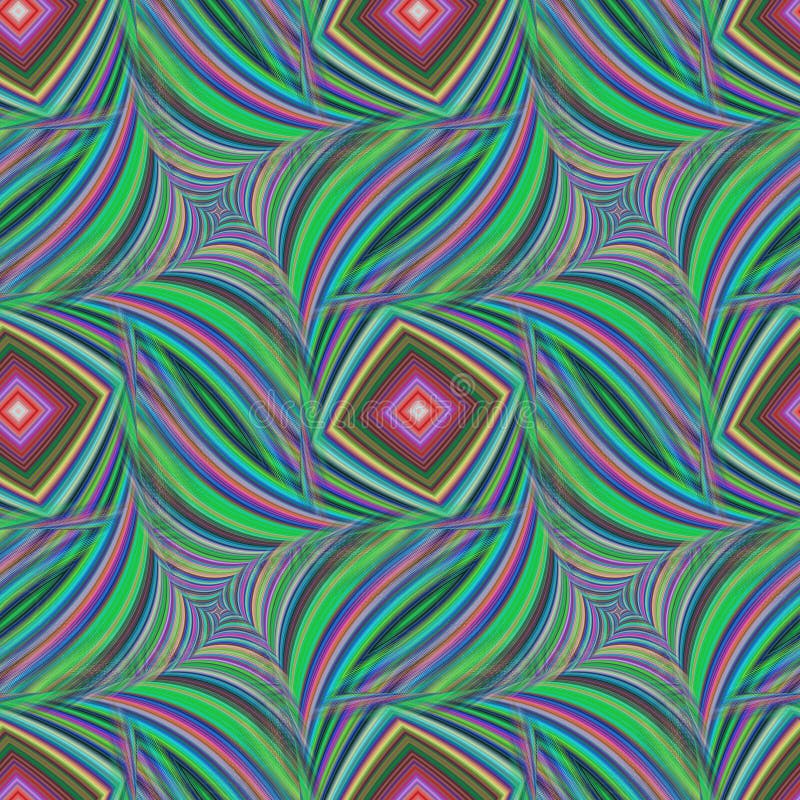 Repeating Fractal Pattern of Striped Happy Colors Stock Vector ...