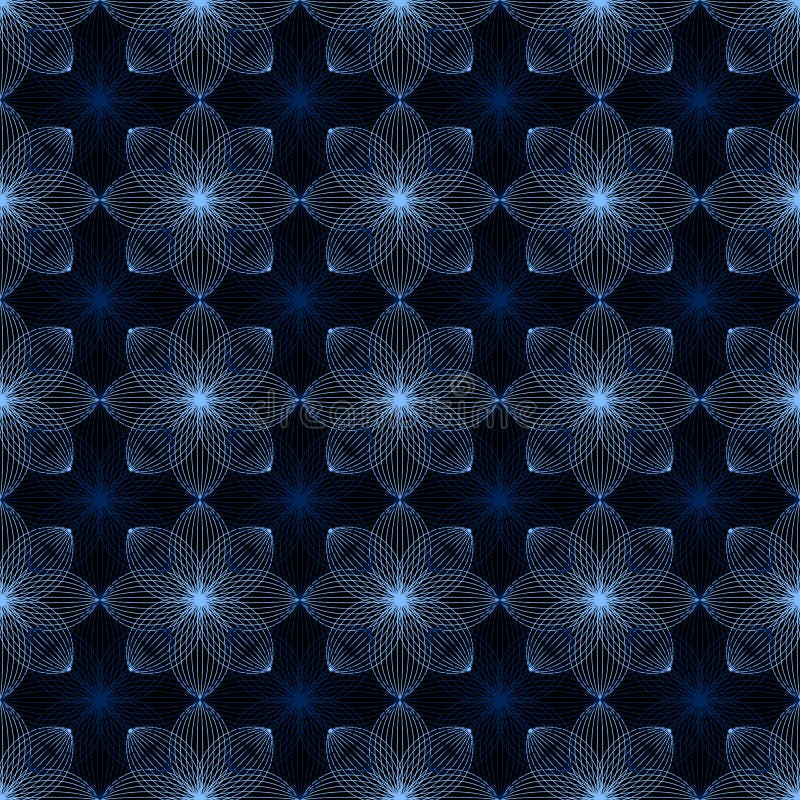 Repeating Geometric Abstract Flower Stock Vector - Illustration of ...