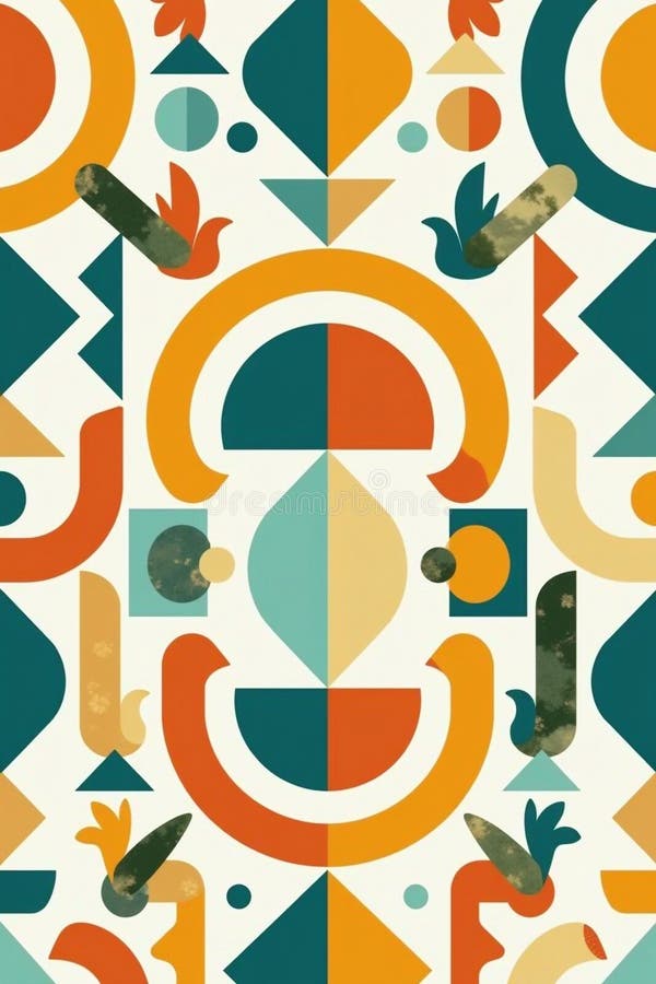 Repeating Geometric Pattern of Decorative Designs Stock Vector ...