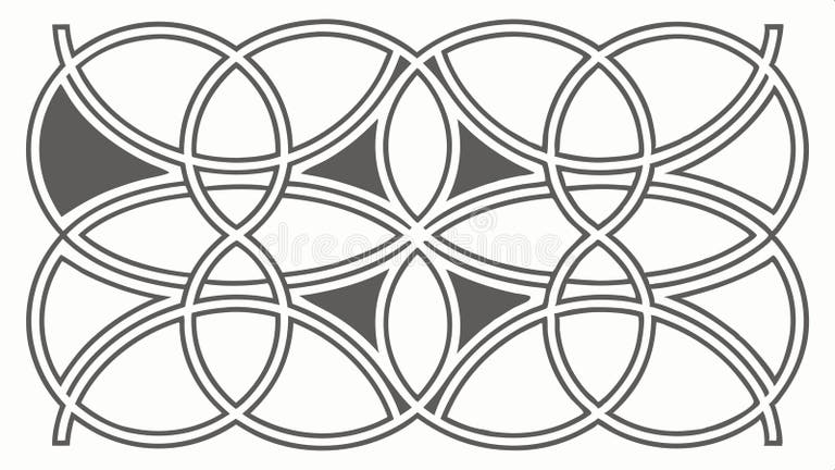 Repeating Geometric Pattern of Abstract Interlocking Shapes Vector ...