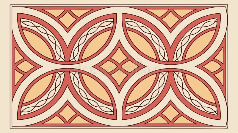 Repeating Geometric Pattern of Circular and Petal,like Elements Vector ...