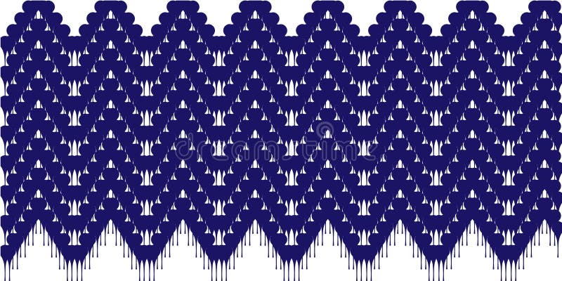 A Repeating, Geometric Pattern in Deep Navy Blue Against a White ...