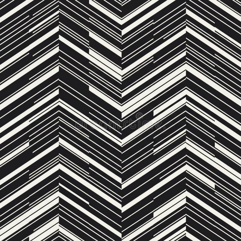 A Repeating Geometric Pattern Features Black and White Chevrons. the ...