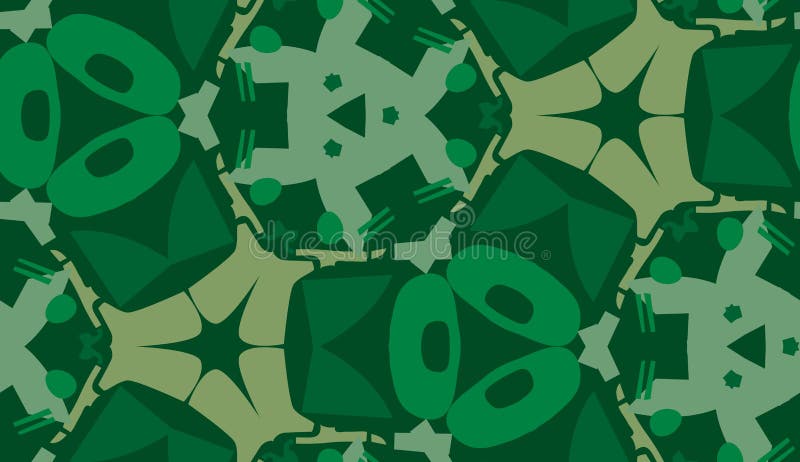 Repeating Green Abstract Wallpaper Stock Illustration - Illustration of ...