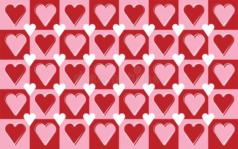 Repeating hearts pattern stock vector. Illustration of valentine - 40634135