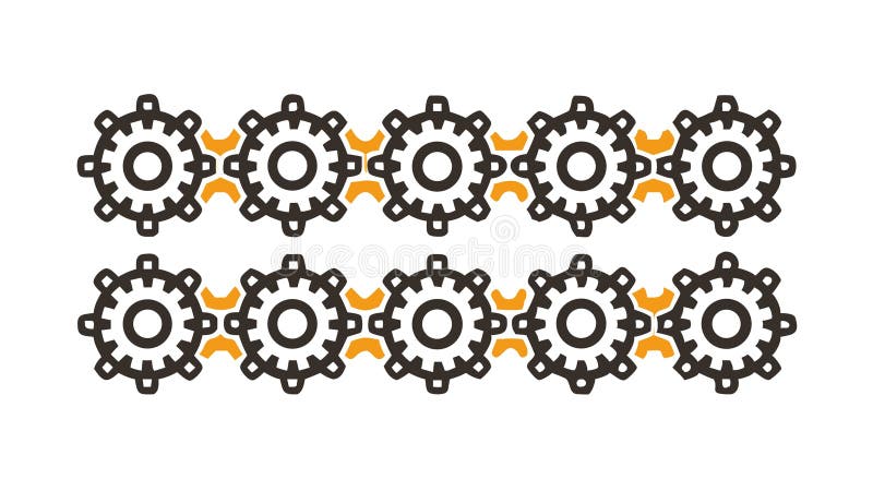 Repeating Industrial Gears Mechanism Icon, Vector Design Generative AI Stock Vector ...