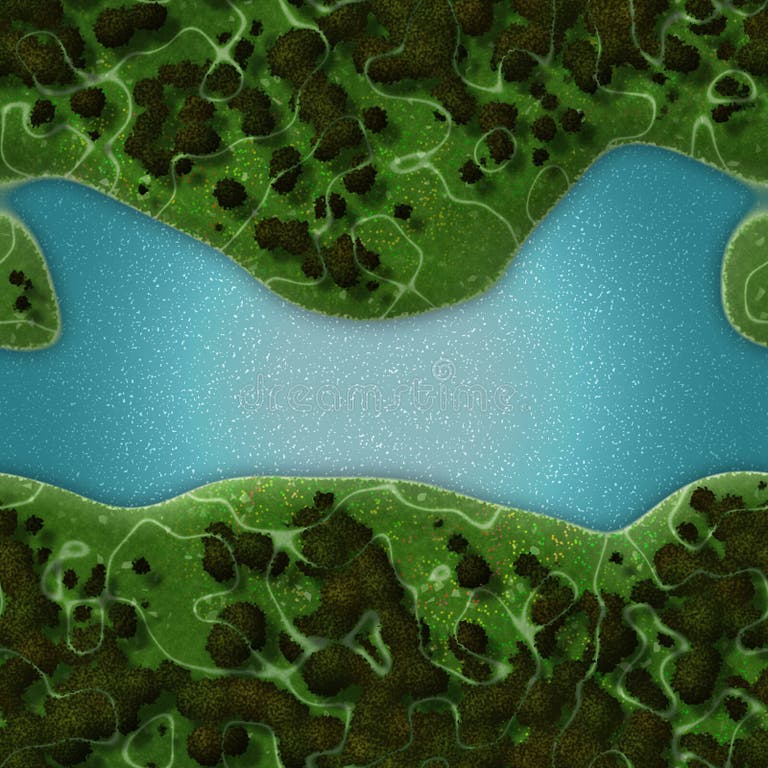 Repeating Landscape Grassland Pattern Stock Illustration - Illustration ...