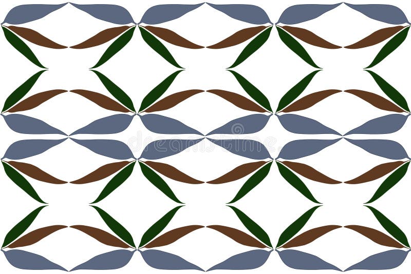 Repeating Leaves Pattern, Blue Grey Brown Green Leaf Stock Vector ...