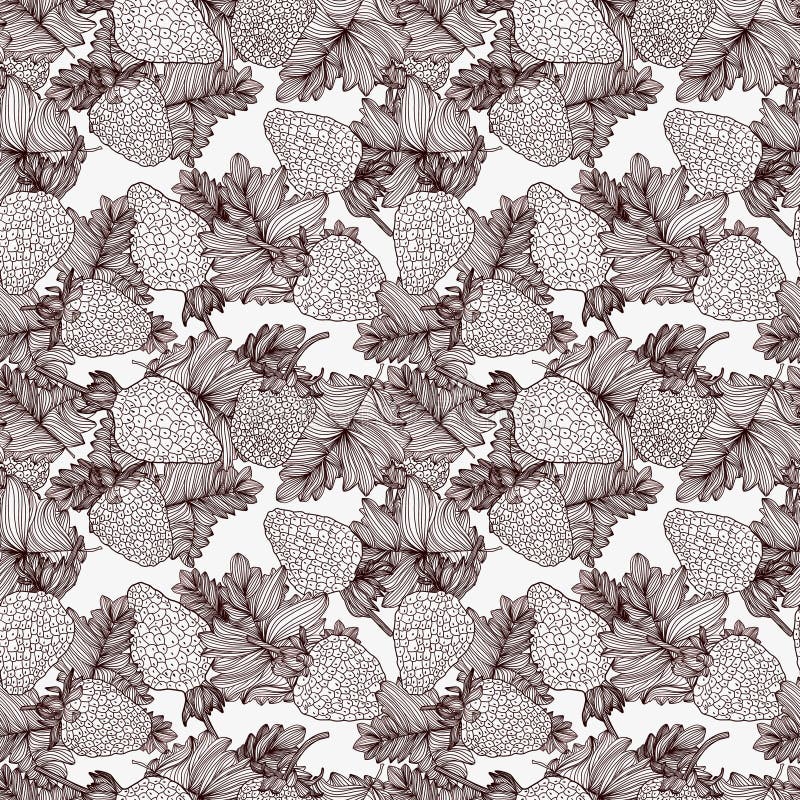Repeating Line Pattern with Strawberry and Raspberry Berries Stock ...