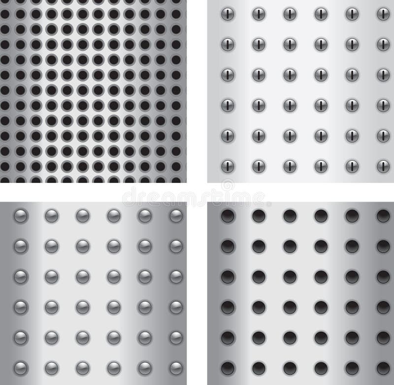 Metal Texture Seamless Patterns Stock Vector - Illustration of ...
