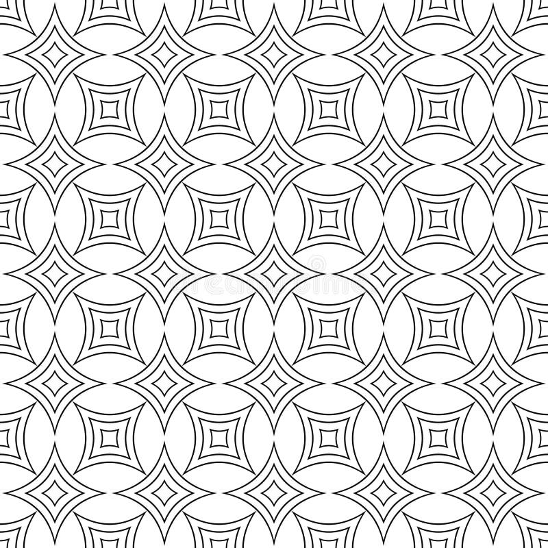 Repeating Monochromatic Circle Pattern Background Stock Vector