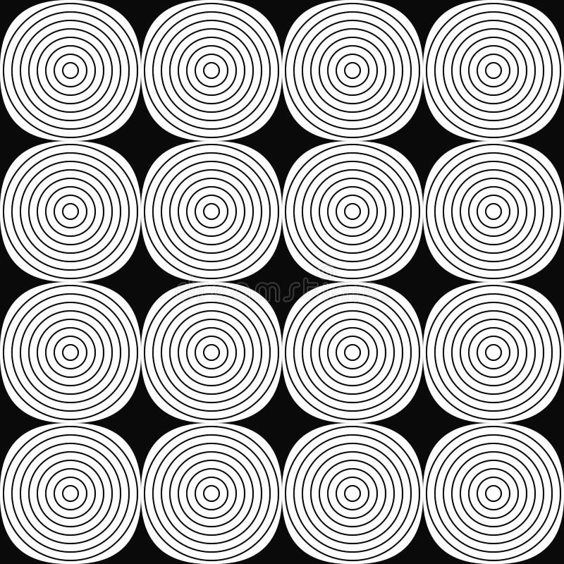 Repeating Monochrome Abstract Circle Pattern Stock Vector ...