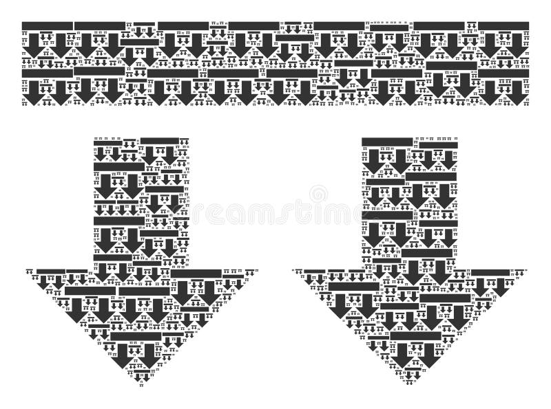 Bring Down Recursion Collage of Itself Icons Stock Vector ...