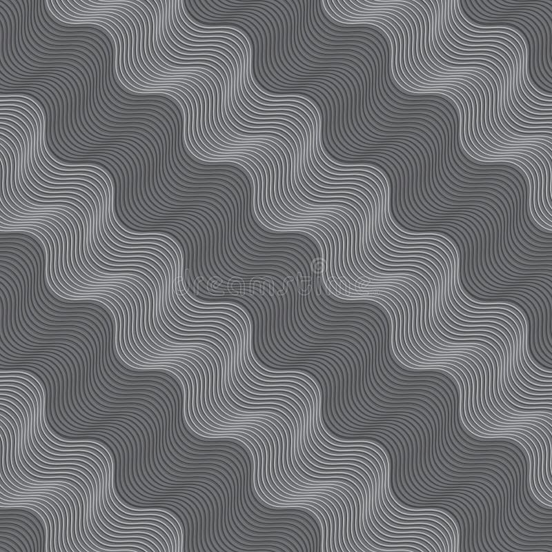 Repeating Ornament Gray Dotted Wavy Lines Horizontal on White Stock Vector - Illustration of ...