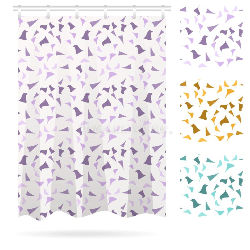 Repeating Pattern of Abstract Shapes. Example on Hanging Fabric Stock ...