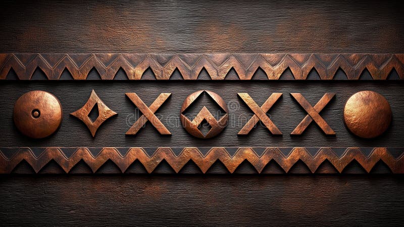 Seamless Pattern of Arcane Runes and Bone Segments Etched into Aged ...