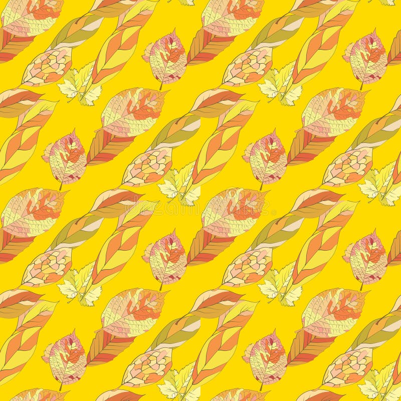 A Repeating Pattern with Autumn Leaves. Suitable for Fabric Design ...