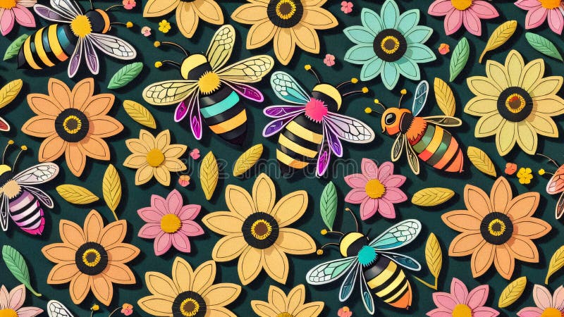 Multiple Bees Stock Illustrations – 127 Multiple Bees Stock ...