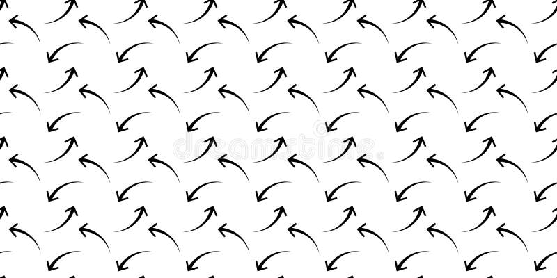 Repeating Pattern of Black Arrows on a White Background for Design ...