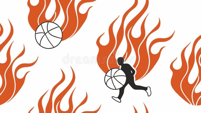 Repeating Pattern of Burning Flames Fire Design, Vector Design ...