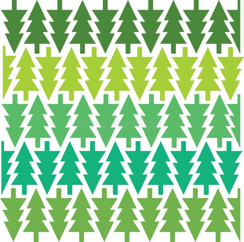 Repeating Pattern Christmas Tree Graphic Stock Vector - Illustration of ...