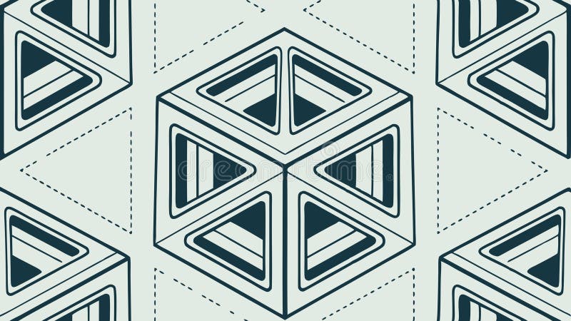 Repeating Pattern of Complex 3D Geometric Cubes, Abstract and Modern ...