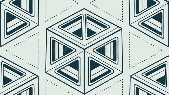 Repeating Pattern of Complex 3D Geometric Cubes, Abstract and Modern ...