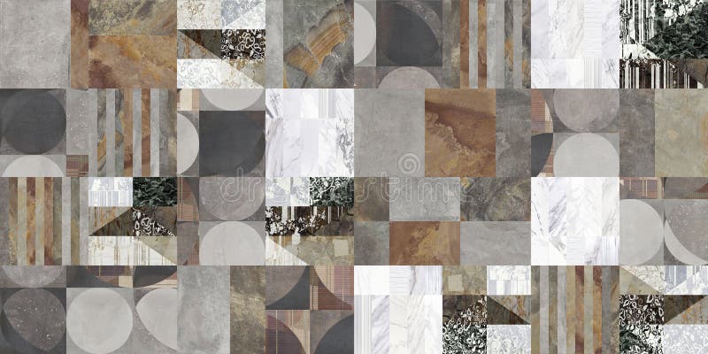 Patchwork of Geometries and Several Textures and Colors Together ...