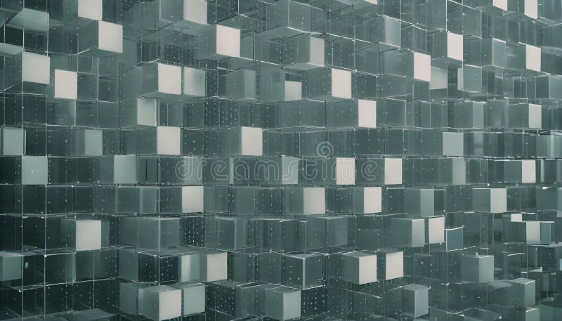 A Repeating Pattern of Glass Cubes, Creating a Modern and Minimalist ...