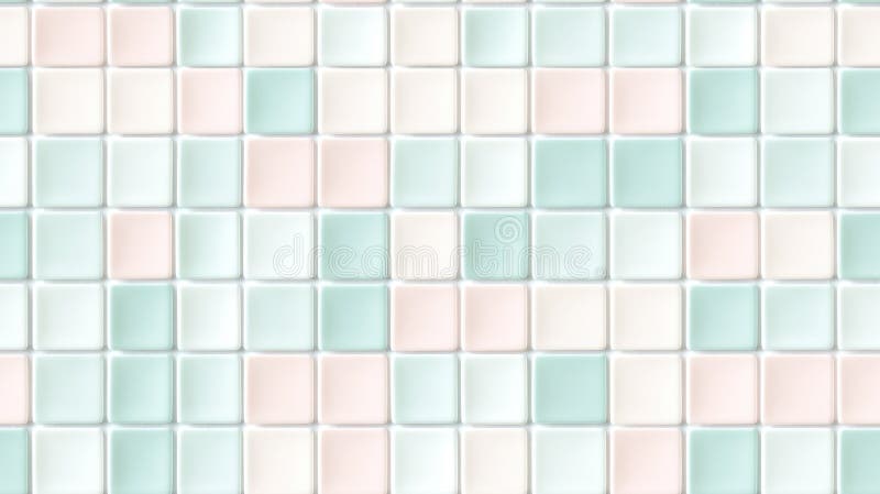 Pastel Colored Square Tiles Creating Repeating Pattern Stock ...