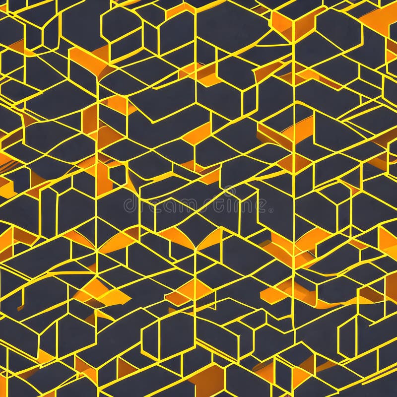 A Repeating Pattern of Interlocking Diamonds in Shades of Yellow and ...