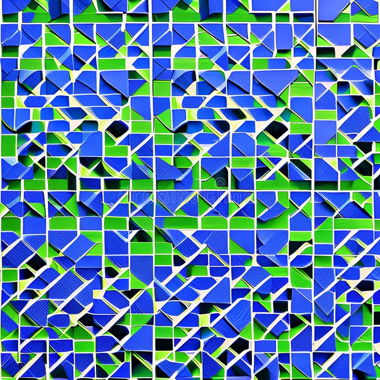 A Repeating Pattern of Interlocking Squares in Shades of Blue and ...