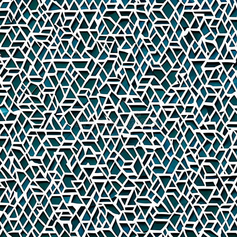 A Repeating Pattern of Interlocking Triangles in Shades of Blue and ...